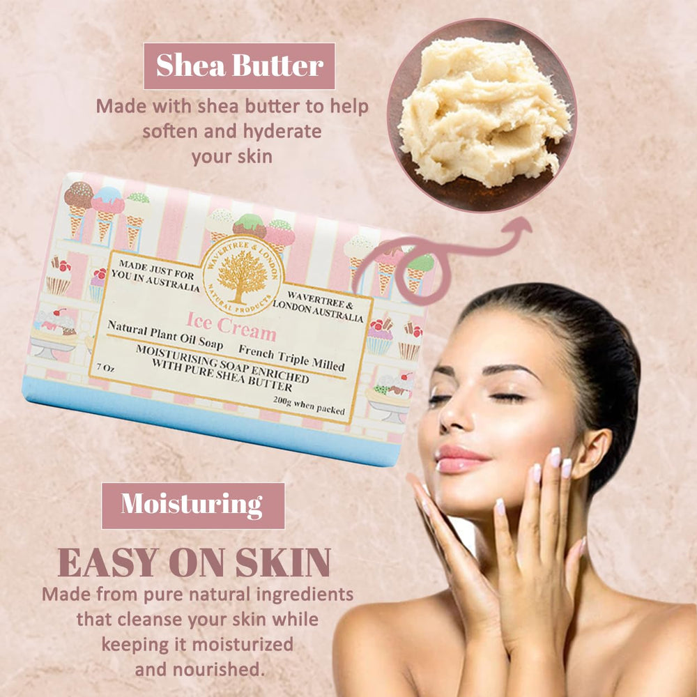 Ice Cream Scented Natural Soap Bar | Indulge in Creamy Vanilla Bliss ...