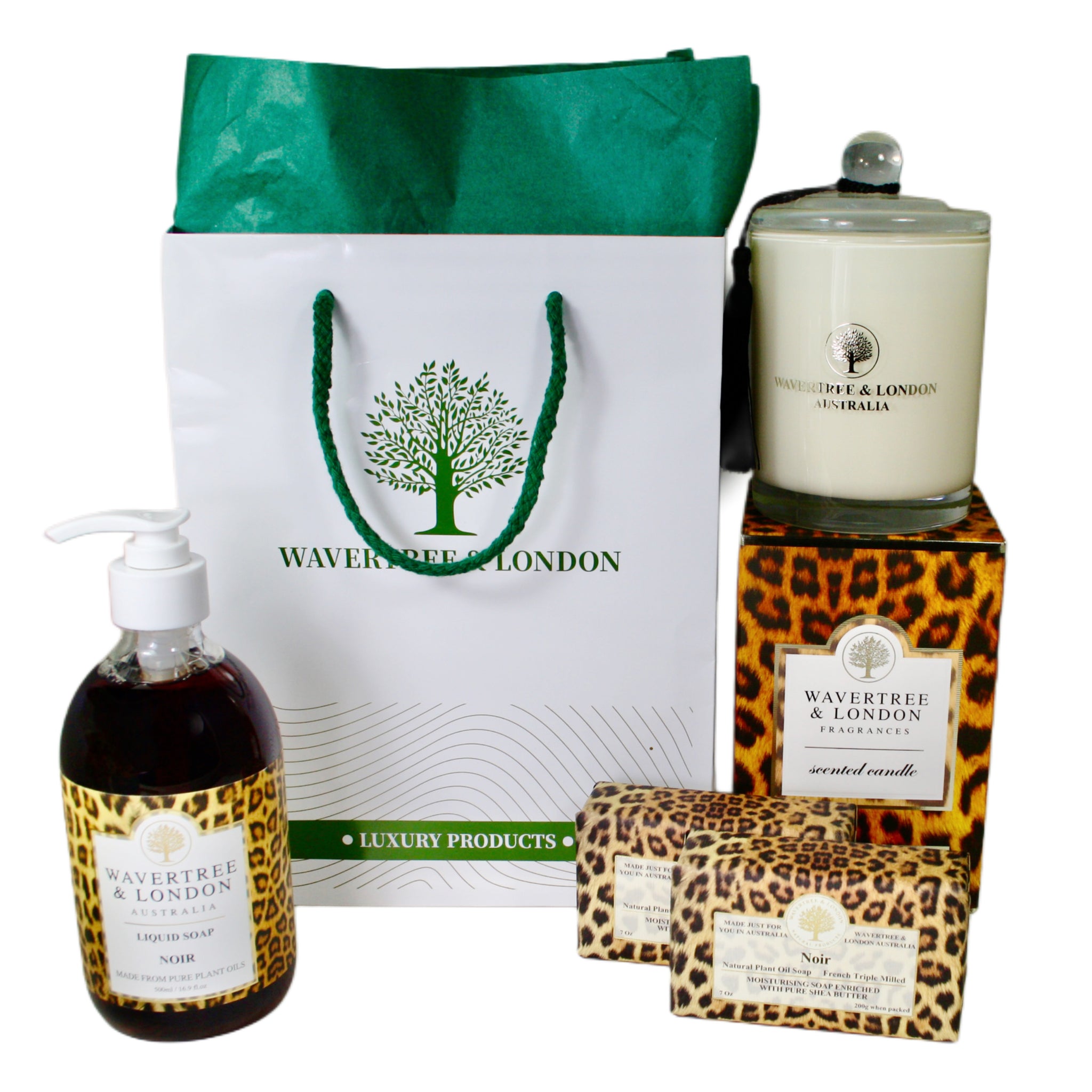 Wavertree & London Noir Spa Gift Set – Liquid Soap, 2 Soap Bars ...